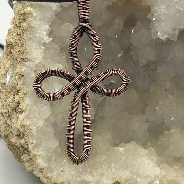 Wire Wrapped Cross Necklace - Etsy
