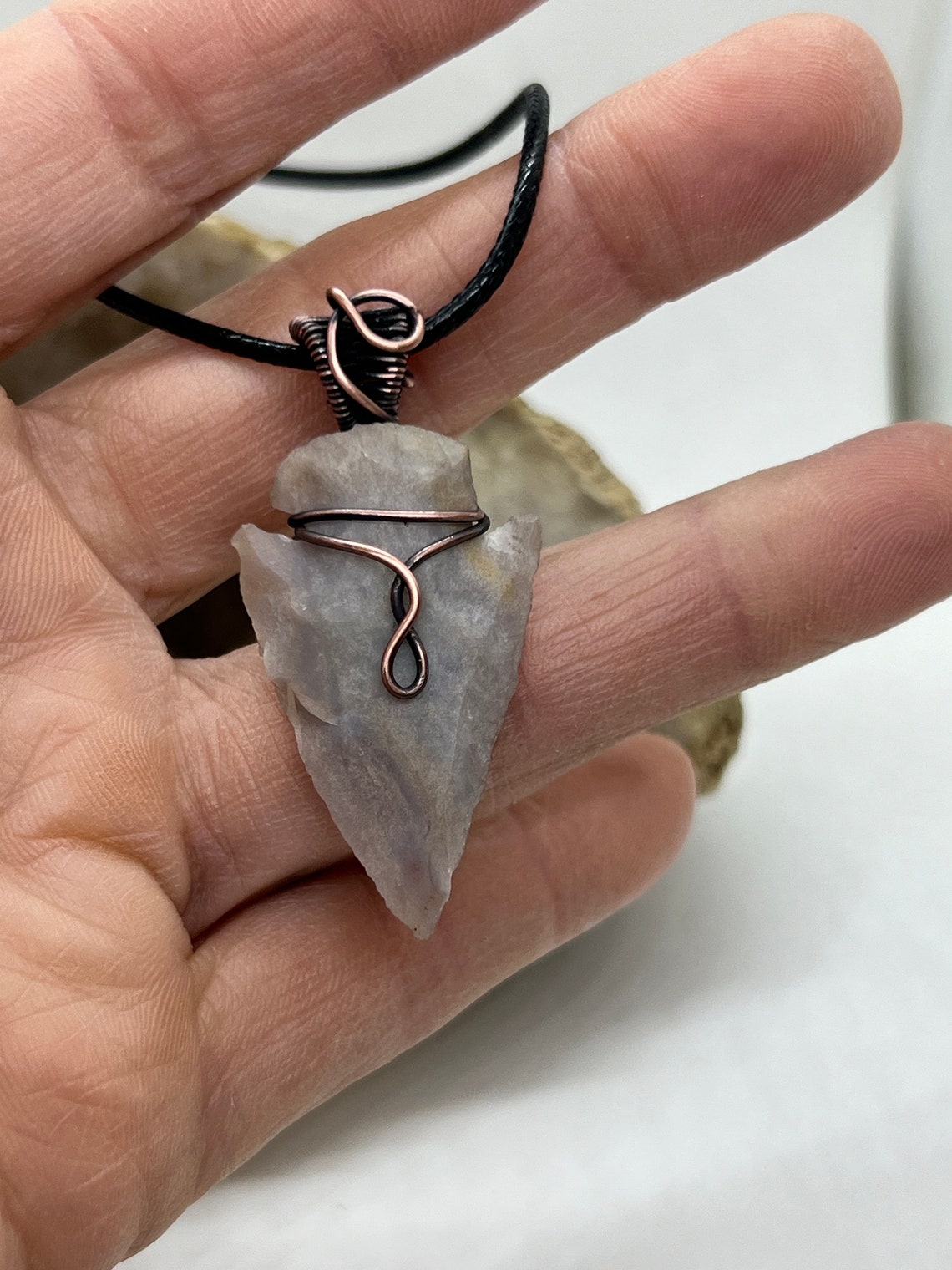 Antiqued Copper Wire Wrapped Ohio Flint Arrowhead Pendant - Etsy