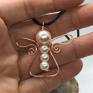Copper Wire Wrapped White Angel - Etsy