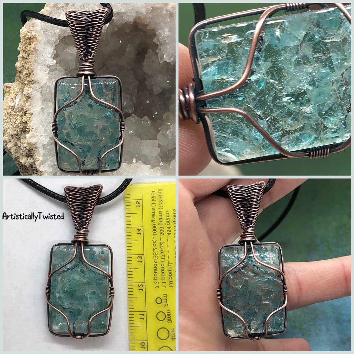 Copper Wire Wrapped Amazonite Chips In Resin Pendant Etsy Copper Wire Wrapped Amazonite Chips In Resin Pendant Etsy