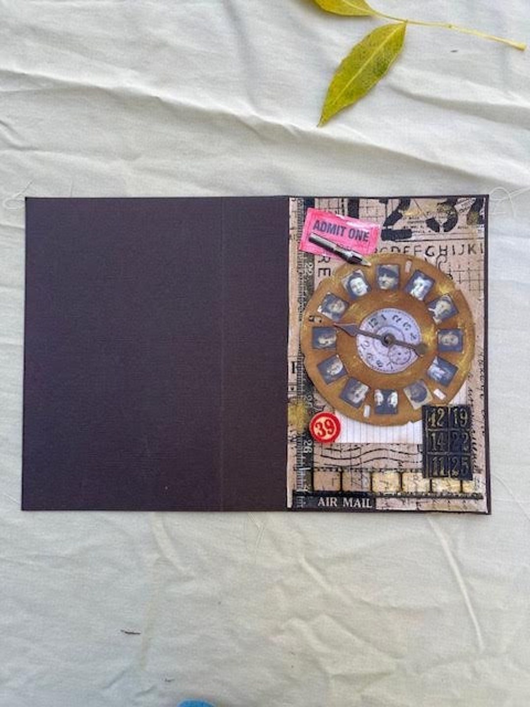 Grungy Vintage Picture Wheel Journal Cover - Etsy