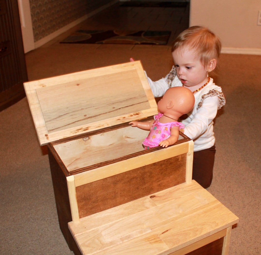 Storage Step Stool | Farmhouse Step Stool | Step Stool | Youth Stool ...