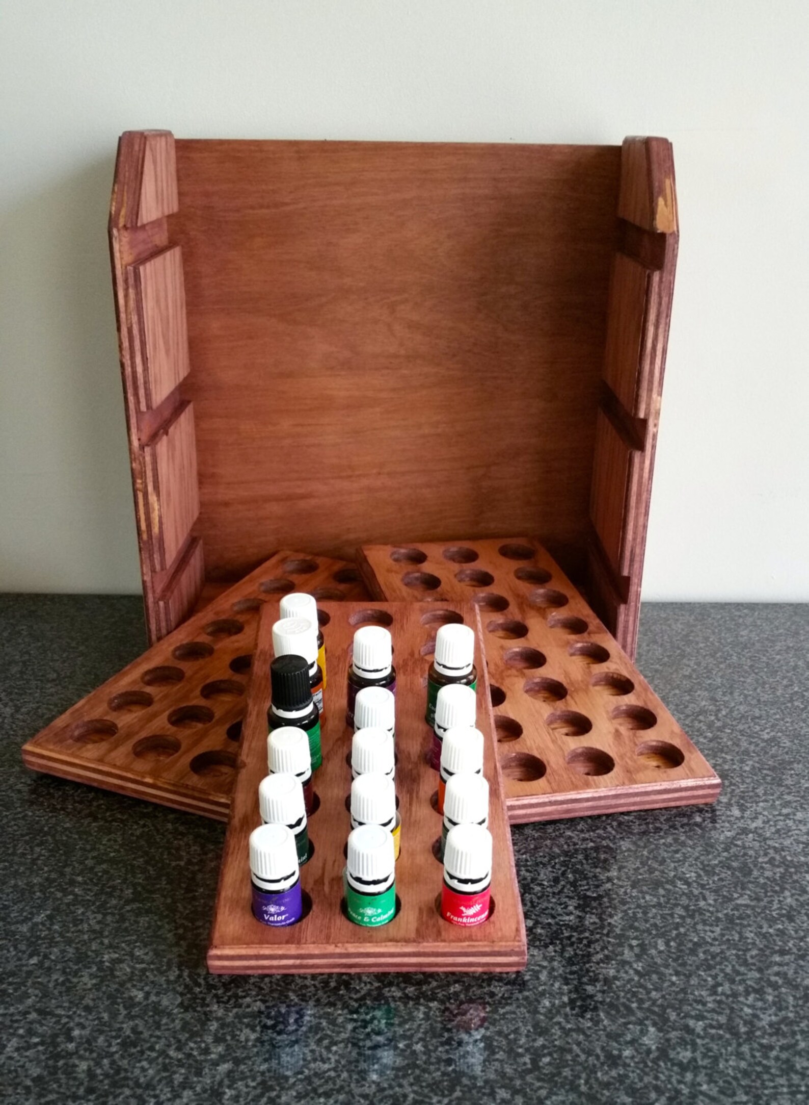 72-bottle Essential Oil Shelf | Removable Trays, Wall Mountable - Etsy