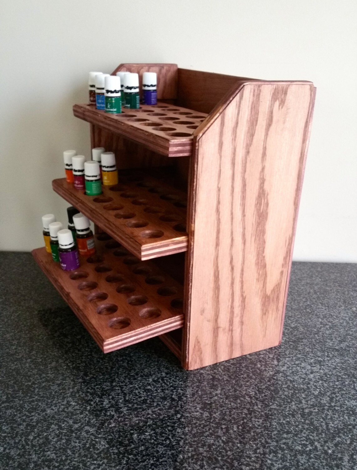 72-bottle Essential Oil Shelf | Removable Trays, Wall Mountable - Etsy