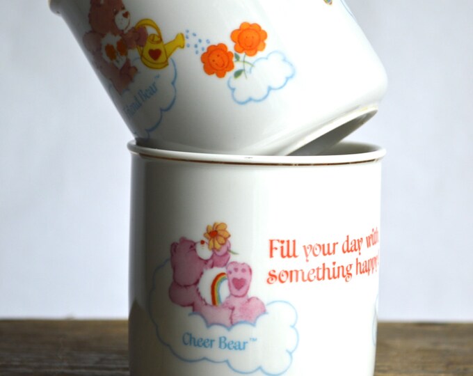 Vintage Care Bear Porcelain Mugs Set of Two - Etsy