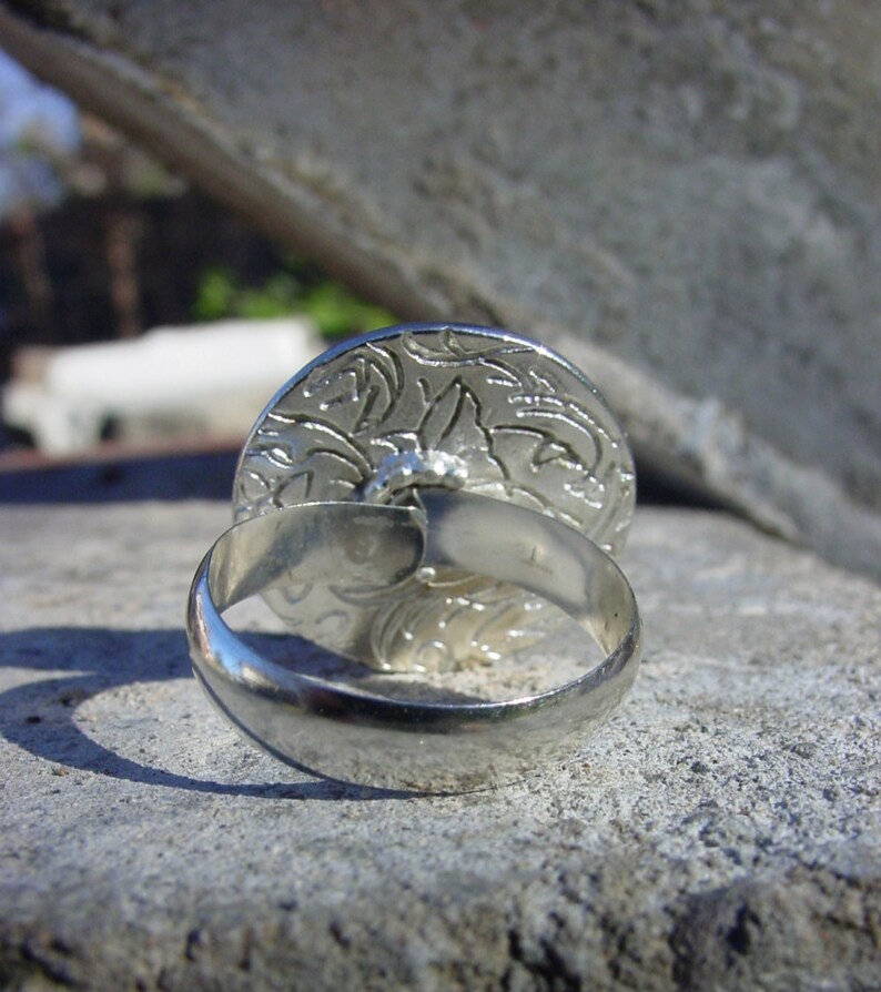 Fuchsia Crystal Chaton Ring, Pewter Adjustable Ring, Red Crystal Clay ...