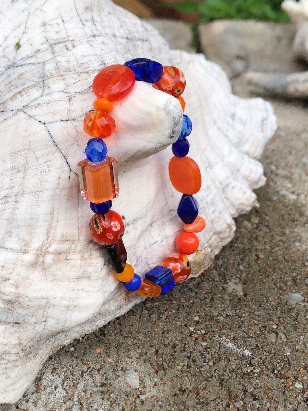 OKC Basketball Orange and Blue Stretchy Bracelets, OKC Team Bracelets ...