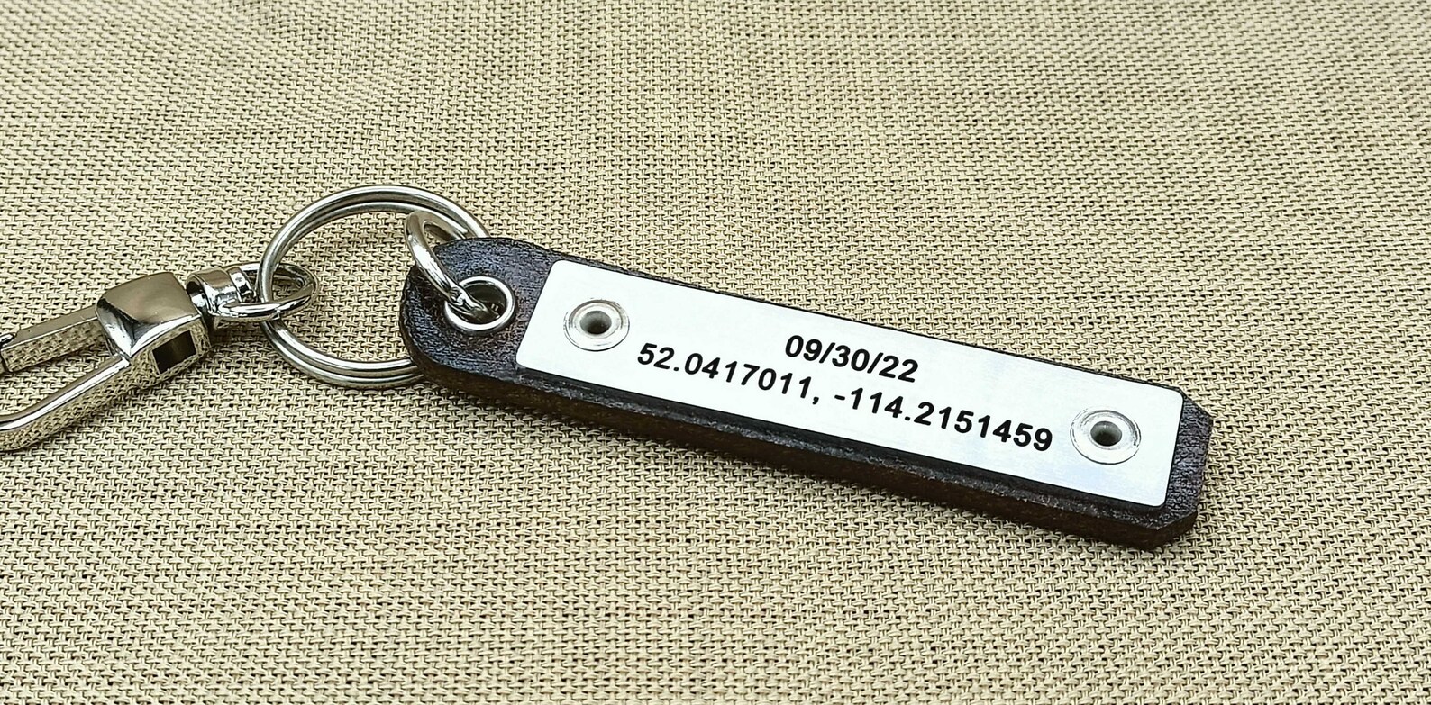 Leather Morse Code Keychain With QR Code - Secret Message Gift - Etsy