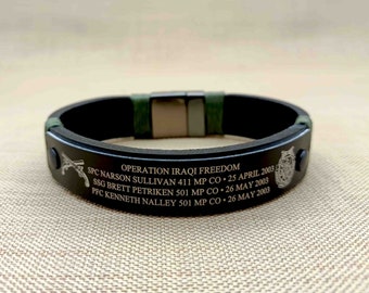 Military Memorial Bracelet | Etsy