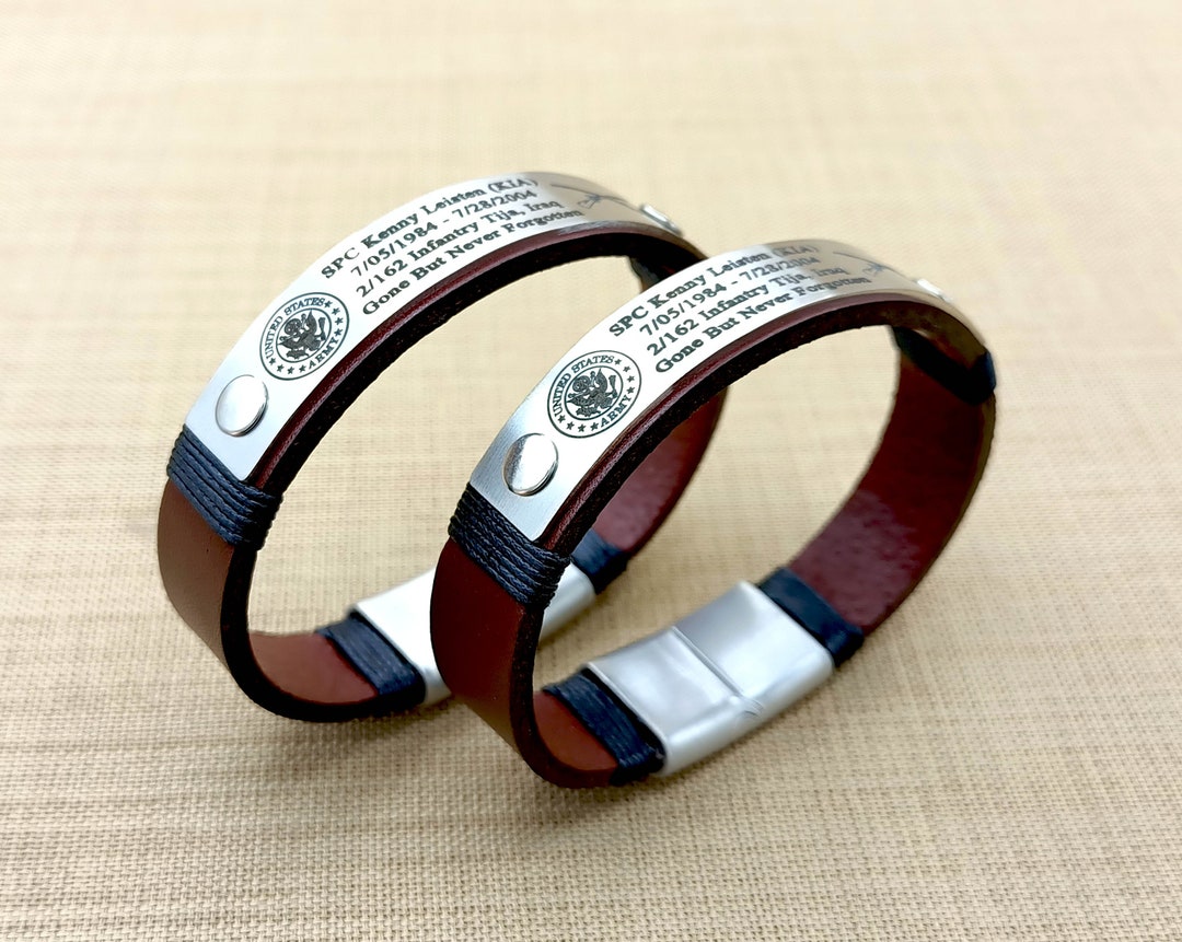 Custom Memorial Military Bracelet - Honor the Fallen, KIA, POW, MIA ...