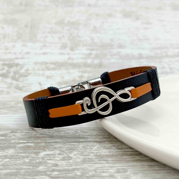 Music Note Bracelet - Etsy