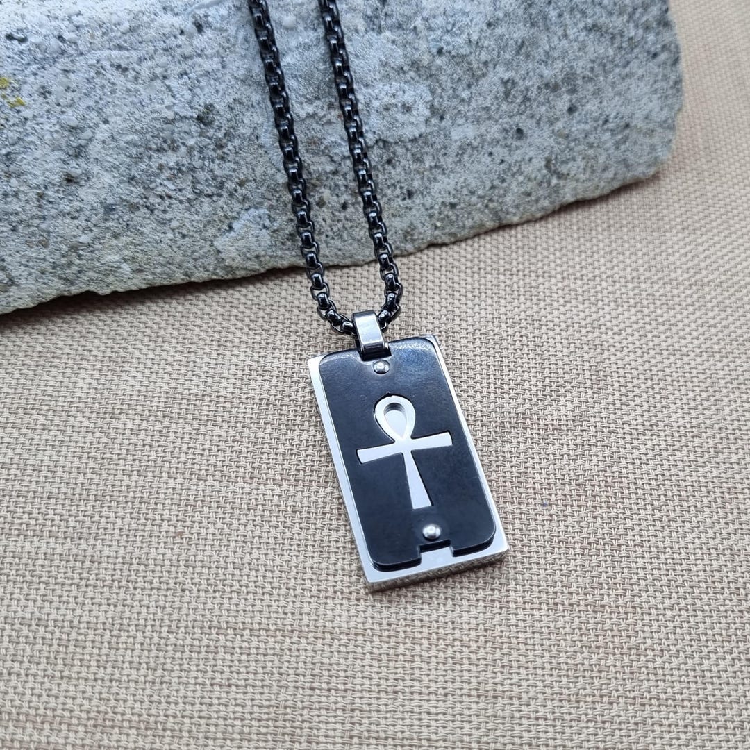 Custom Stainless Steel Ankh Cross Necklace - Etsy