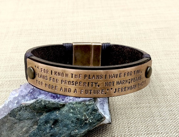 Leather scripture bracelets store