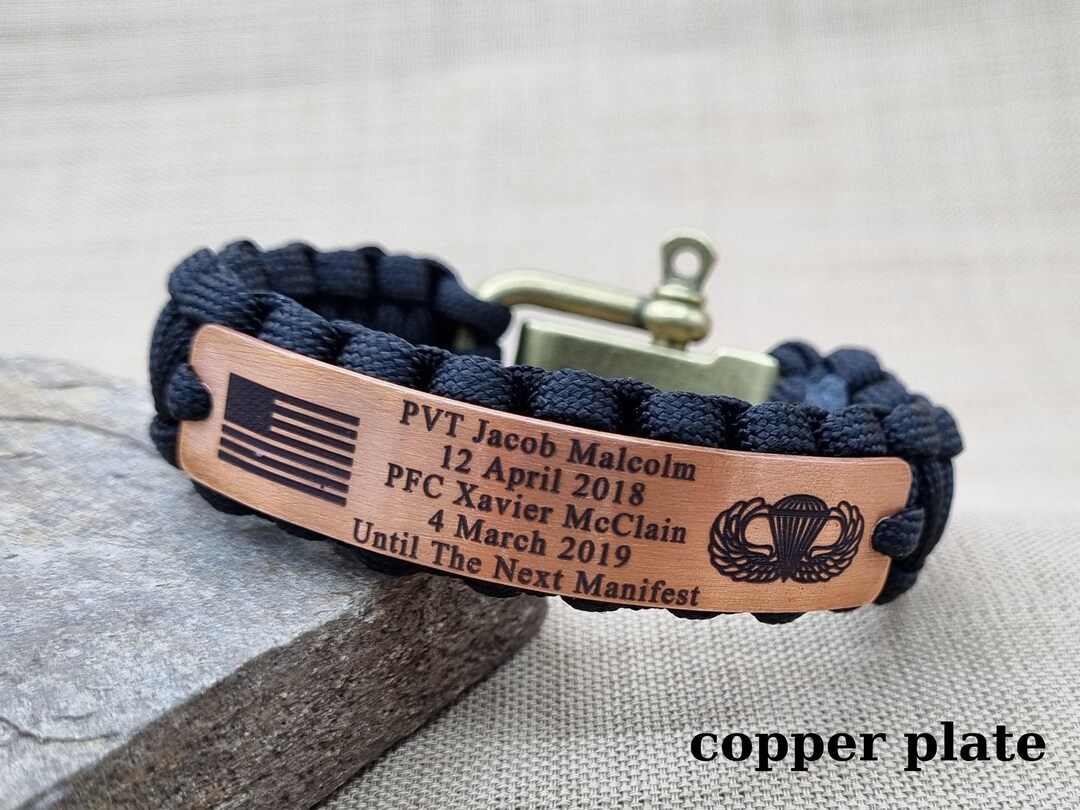 Personalized Military Memorial 550 Paracord Bracelets, Custom Deep ...