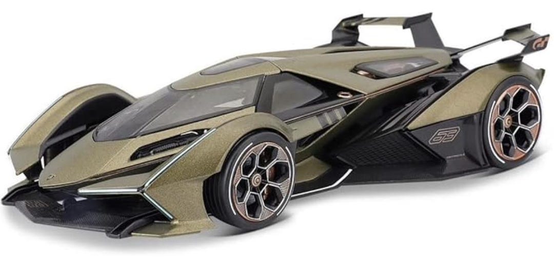 Lambo V12 Vision Gran Turismo Matt Green Metallic 118 Diecast Model Car ...