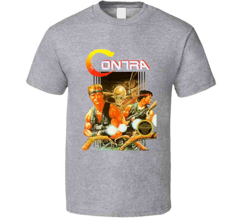 Contra Retro Nes Box Art Video Game Retro T Shirt - Etsy