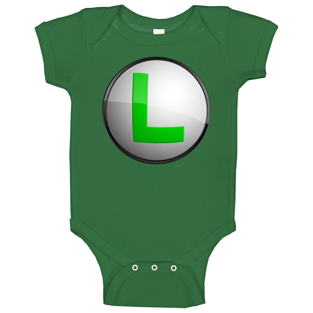 Super Mario Bros Luigi Little Brother Retro Baby One Piece - Etsy