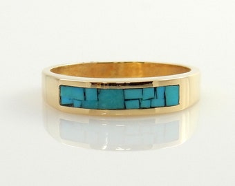 Turquoise Inlay Ring - Etsy