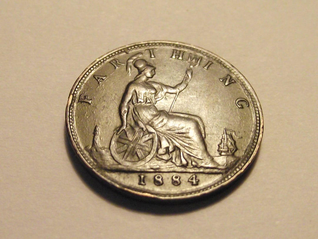 1884 Great Britain Farthing #4111 - Etsy