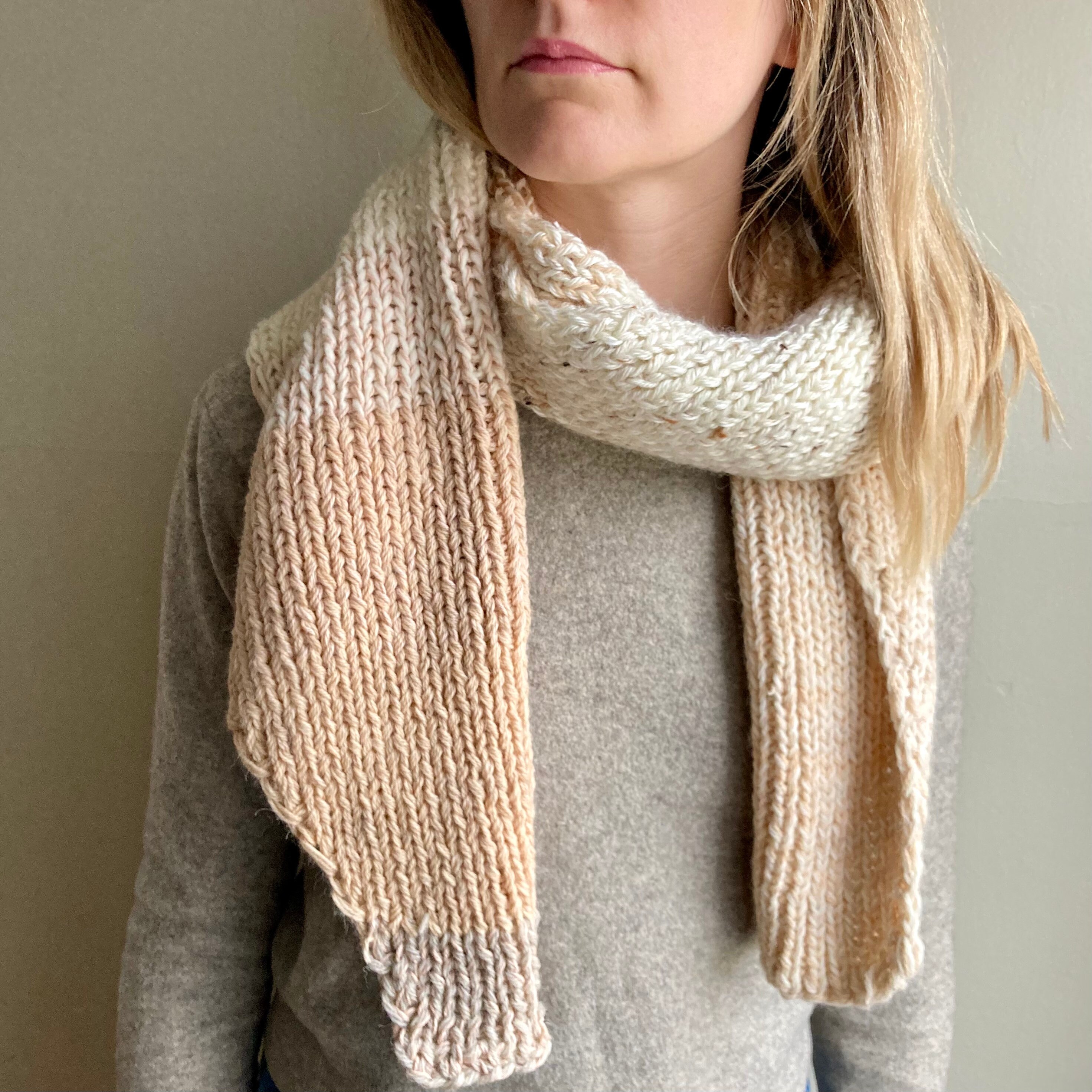 THE EXTRA SCARF Knitting Pattern Pdf Diy Rib Knit Scarf Chunky ...