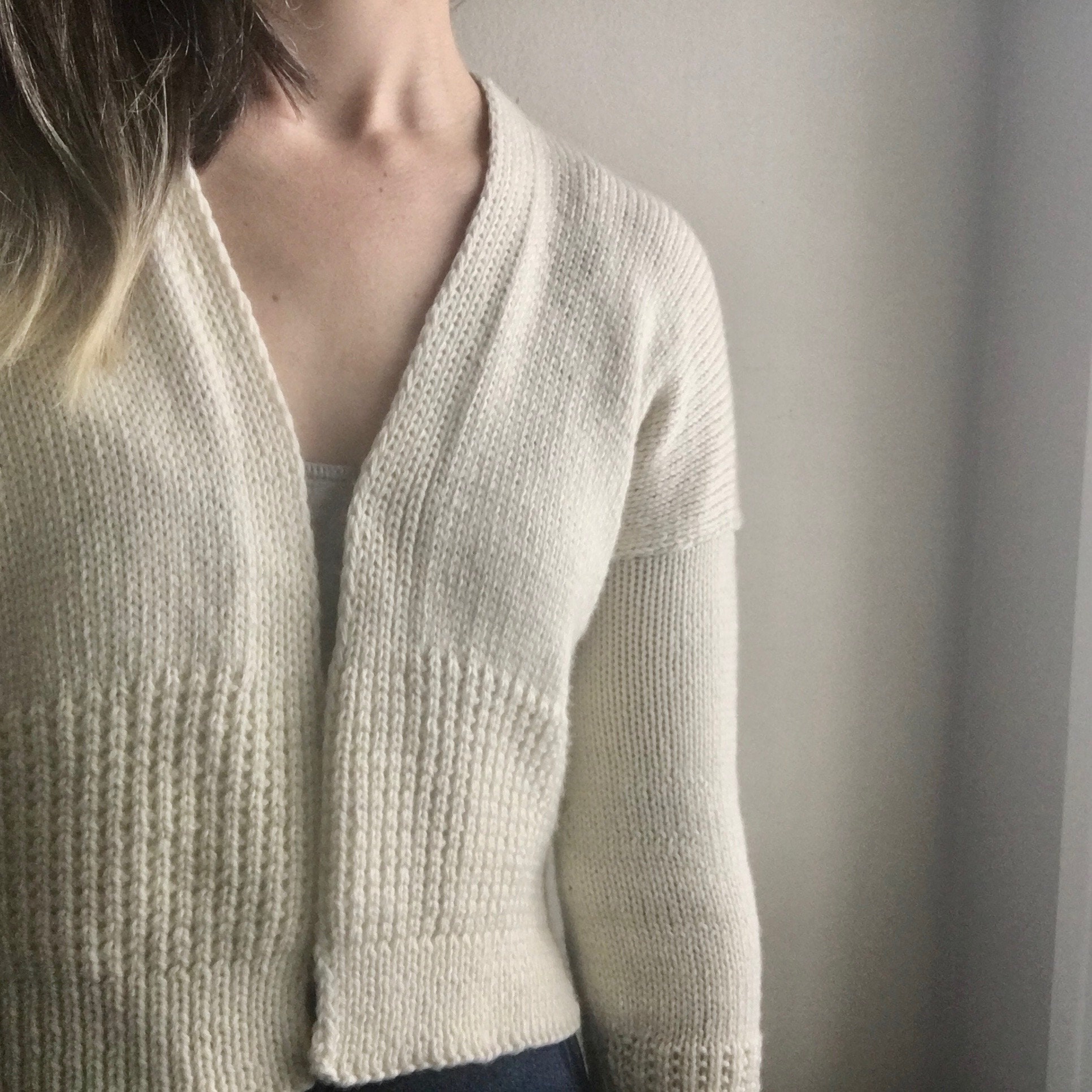The Light Cardigan PDF Knitting Pattern Beginner Sweater | Etsy