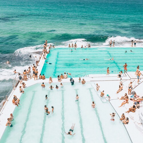 Large Beach Poster Aerial Beach Print Bondi Beach Extra - Etsy