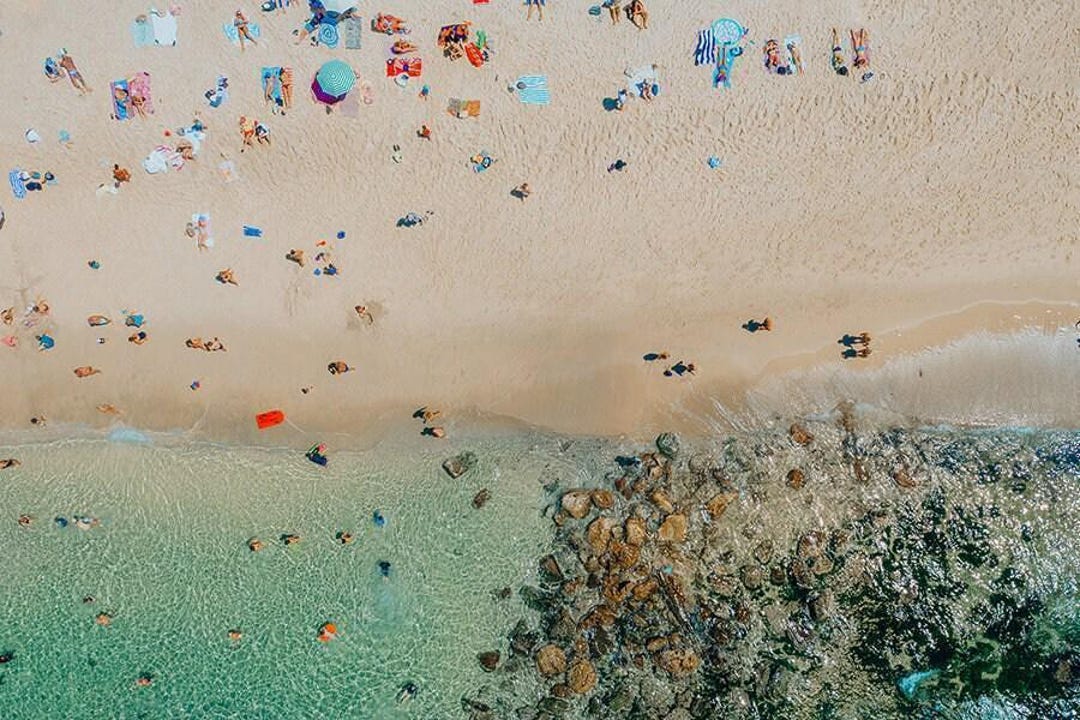 Aerial Bronte Beach Rock Pool Fine Art Print: Museum Quality Wall Art ...