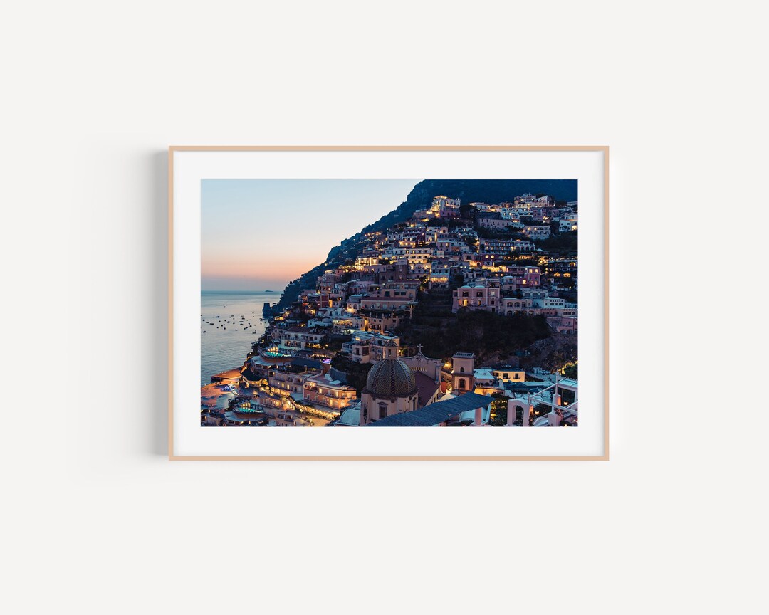 Sunset From Francos Bar in Positano, Italy Photography, Wall Art ...