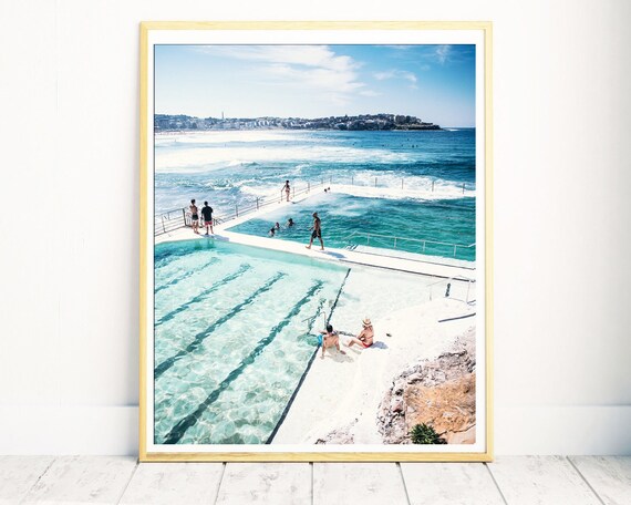 Large Beach Poster Aerial Beach Print Bondi Beach Extra | Etsy