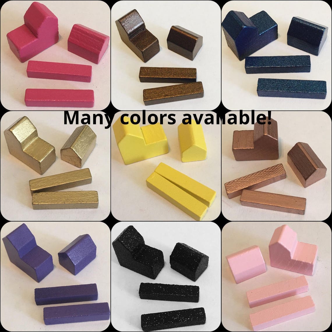 Catan Custom Colored Replacement Game Pieces Real Wood | Etsy