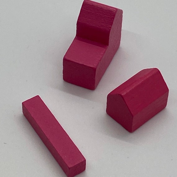 Catan Custom Colored Replacement Game Pieces Real Wood Painted in Many ...