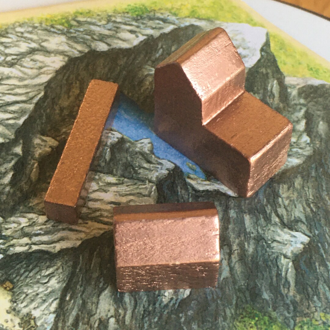 Catan Custom Colored Replacement Game Pieces Real Wood Painted in Brite ...