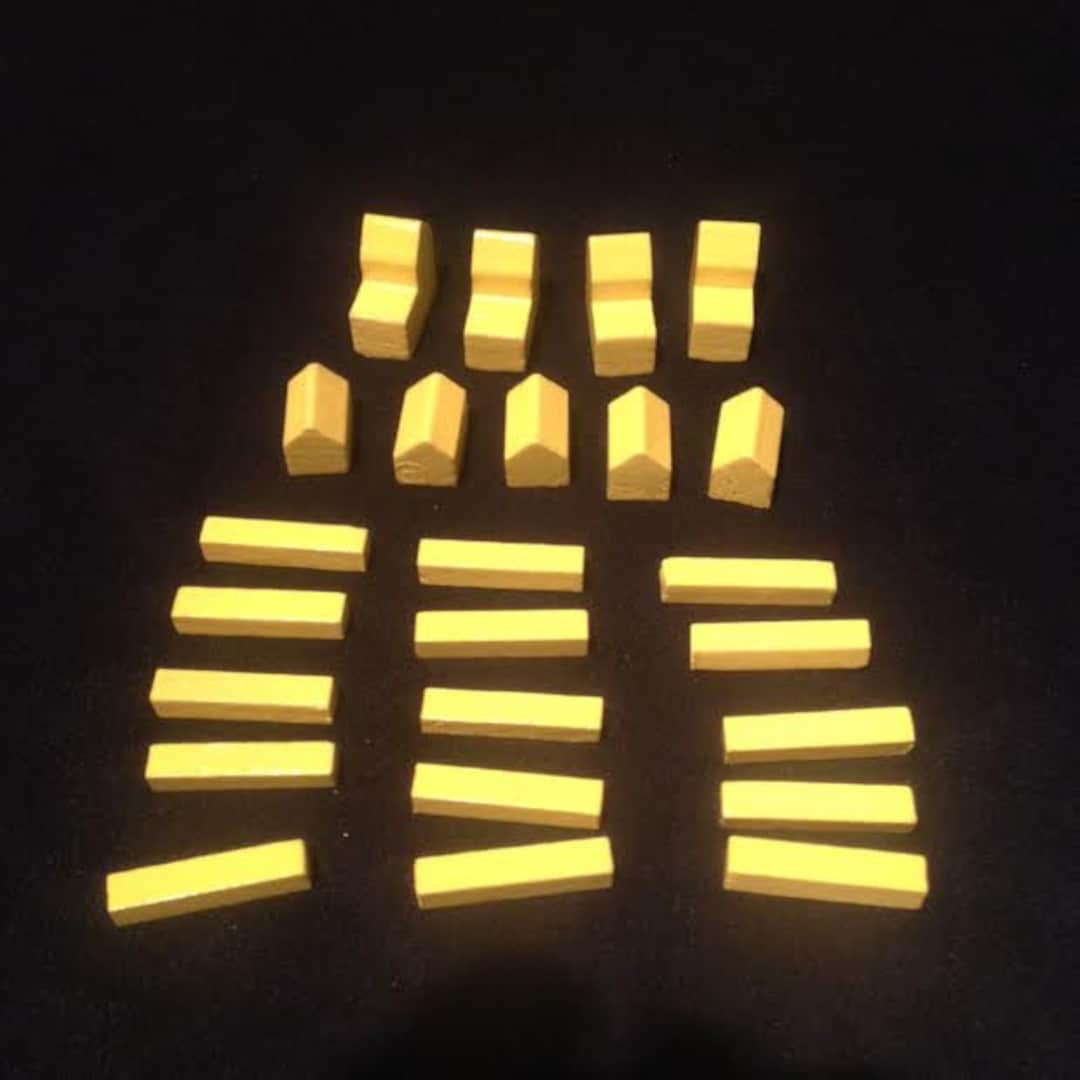 Catan Custom Colored Replacement Game Pieces Real Wood Painted in ...