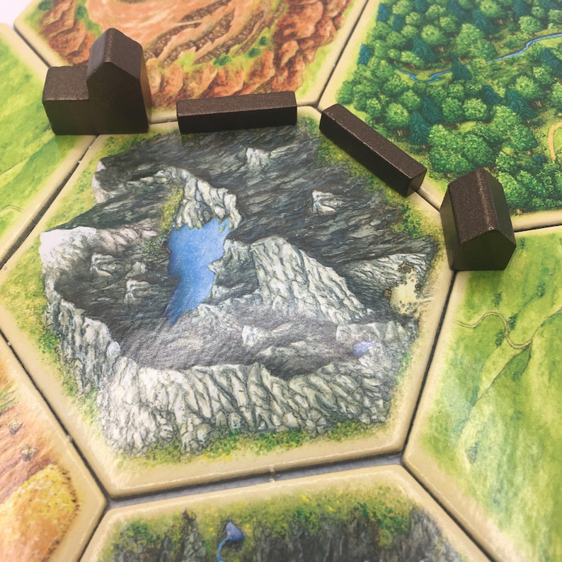 Settlers of Catan Custom Color Game Piece Set Real Wood | Etsy