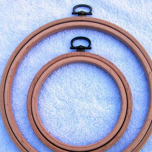 Large Round Wooden Beech Hanging Hoop Frames for Displaying | Etsy