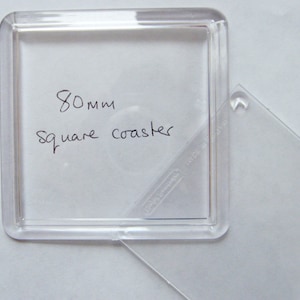 Pack of 4 Square Coaster Blanks. 2 Part Acrylic Coaster Blanks Ready ...