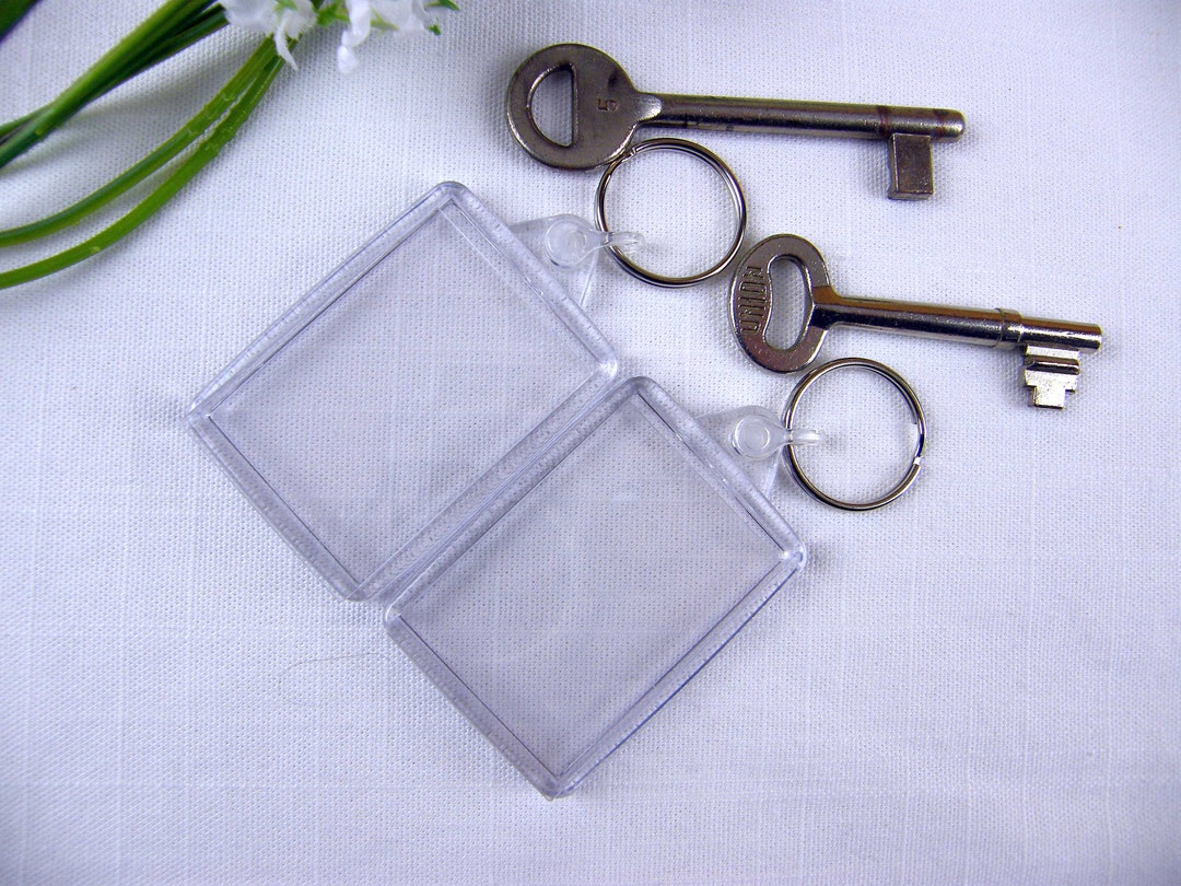 Pack of 2 Acrylic Keyring Blanks Size 5cm X 3.5cm. Use for Mounting ...