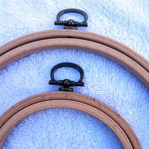 Large Round Wooden Beech Hanging Hoop Frames for Displaying Cross ...