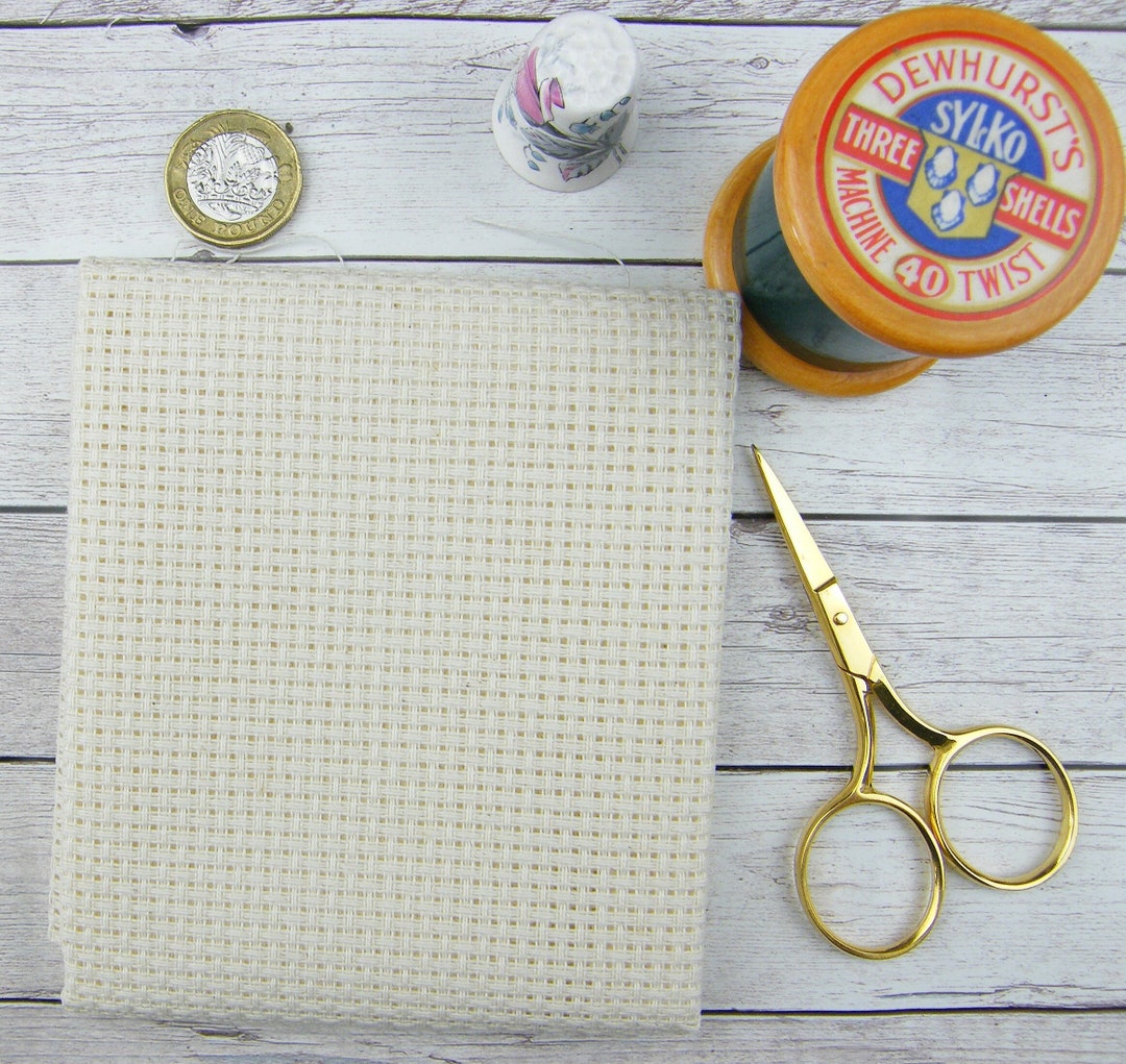 Cream 8 Count Aida, in Various Sizes for Cross Stitch Embroidery. Great ...