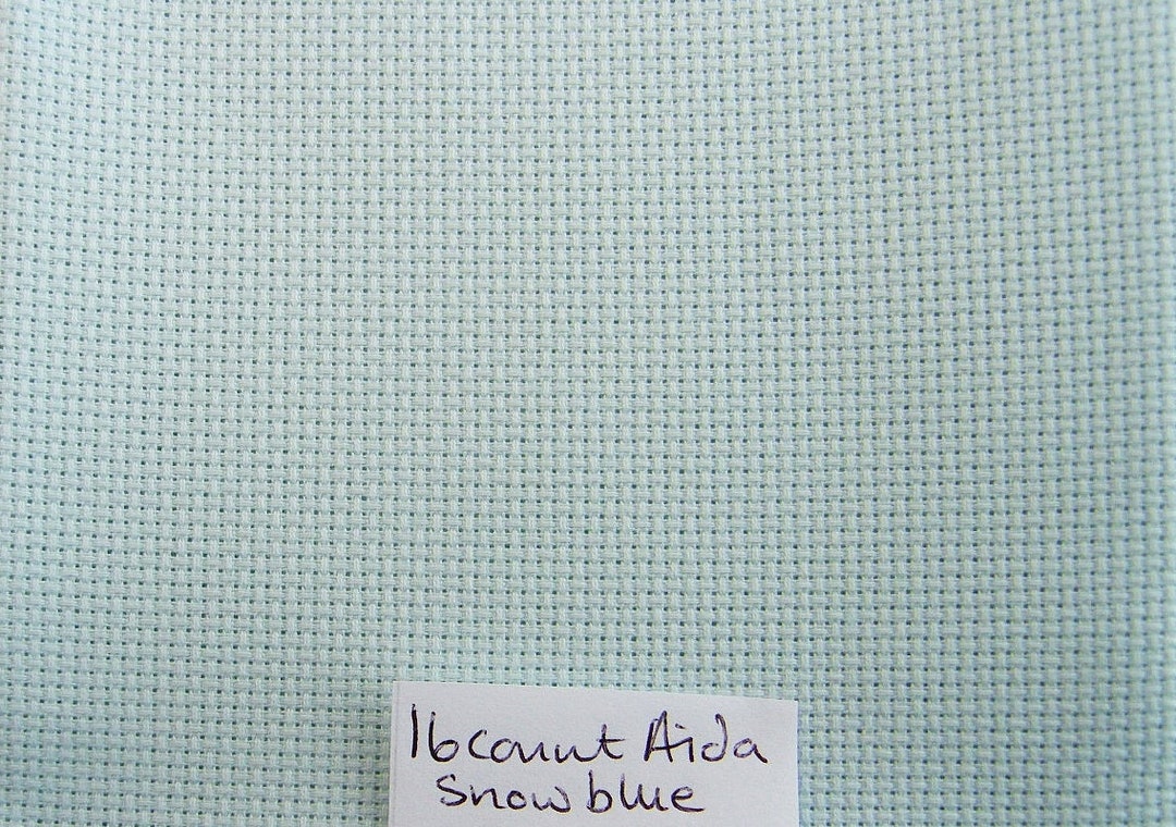 16 Count Snow Blue Aida Fabric, Various Sizes Available for Cross ...