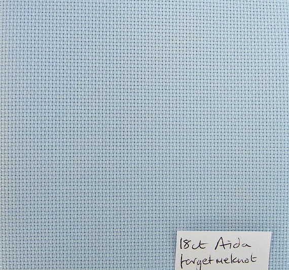 18 Count Forget Me Knot Blue Aida Fabric Size 50 X 90cm. | Etsy