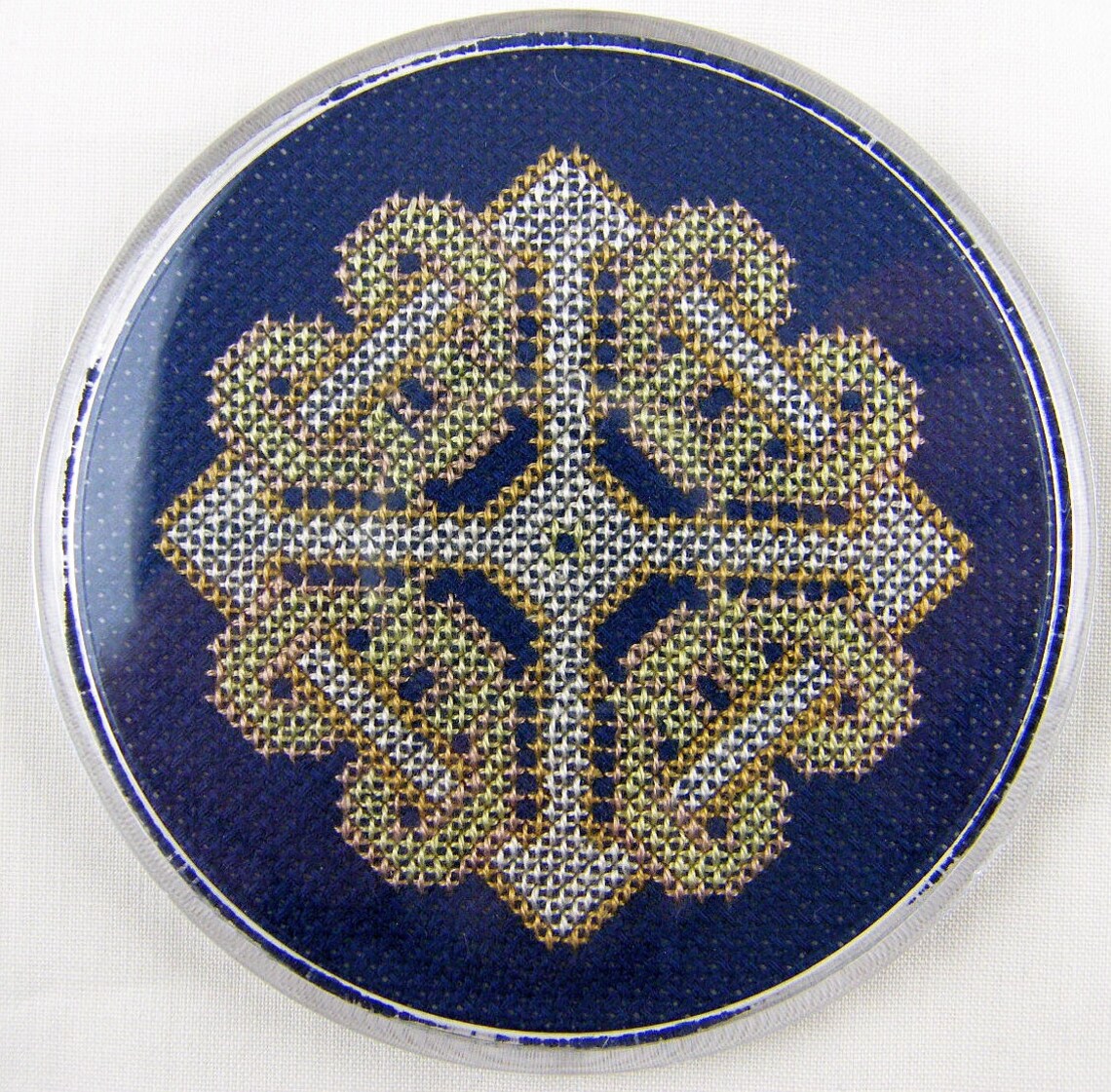 Round Celtic Knot complete Counted Cross Stitch Coaster Kit. | Etsy