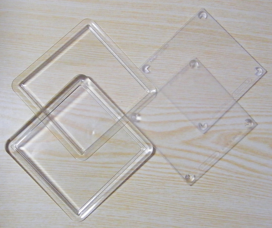 Pack of 2 Square Coaster Blanks. 2 Part Acrylic Coaster Blanks Ready ...