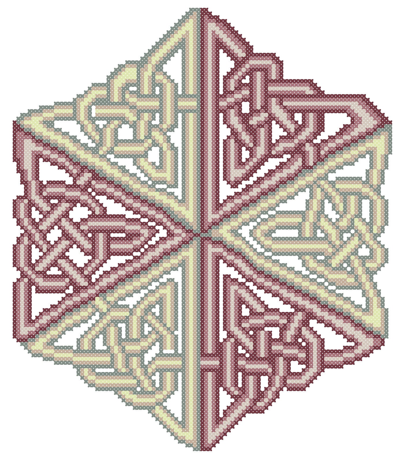 Celtic Hexagon Design Counted Cross Stitch Chart. PDF Instant Digital ...