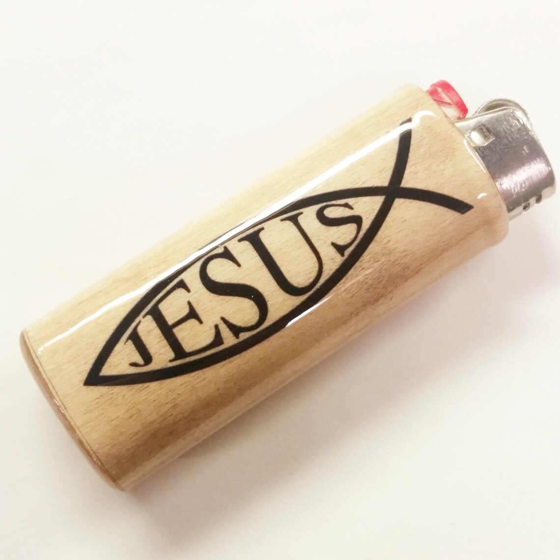 Jesus Fish Lighter Case Holder Sleeve Cover Fits Bic Lighters - Etsy