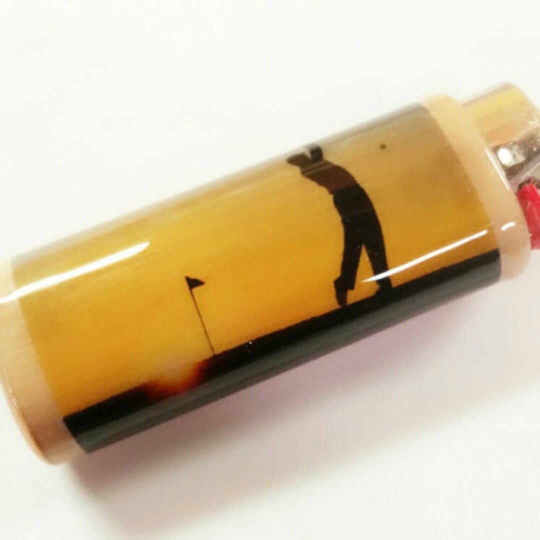 Golf Golfing Golfer Lighter Case Holder Sleeve Cover Fits Bic Lighters ...