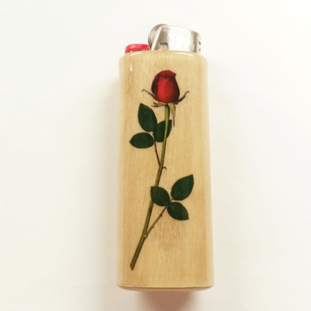 Long Stemmed Rose Flowers Roses Lighter Case Holder Sleeve Cover Fits ...