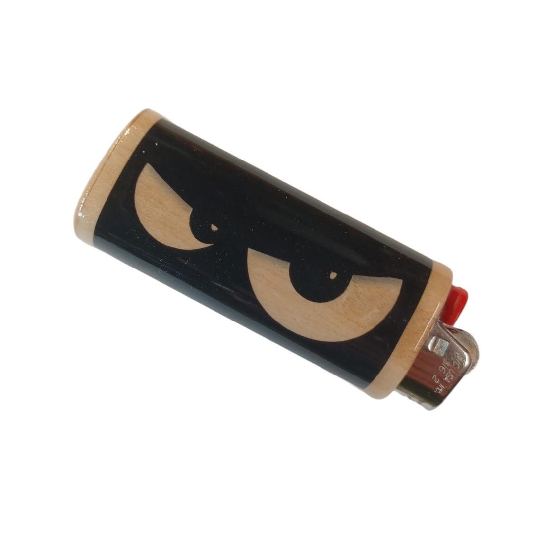 Eyes in Dark Wood Lighter Case Holder Sleeve Cover Fits Bic Lighters - Etsy