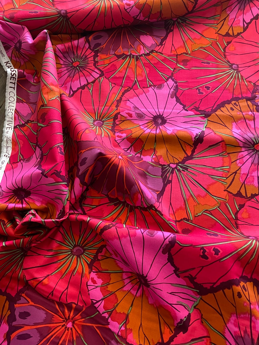 Lotus Leaf GP29 Wine Kaffe Fassett Collective for Free Spirit - Etsy