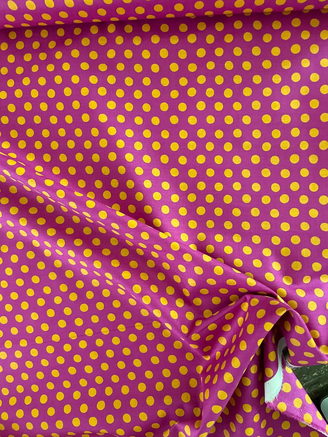 Spot PWGP070 Magenta. Gold Dots Kaffe Fassett Collective for Free ...